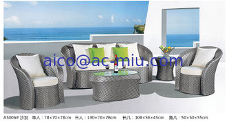China Hotel sofa Outdoor Rattan Wicker Sofa Patio Garden Furniture supplier