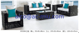 China Hotel sofa Outdoor Rattan Wicker Sofa Patio Garden Furniture supplier