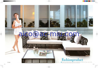 China high class l shape rattan sofa garden sofa set wicker outdoor furniture supplier