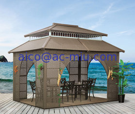 China China garden house outdoor pavilion with sofa garden rattan tents 1115 supplier