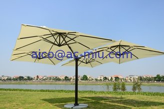 China 2.5m  four head sun umbrella hotel umbrella beach umbrellas garden umbrella supplier
