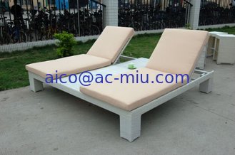 China Double garden sun lounger outdoor beach lounger supplier