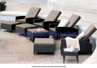 China hotel garden sun lounger rattan chaise lounge supplier