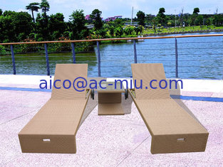 China hotel garden sun lounger rattan chaise lounge supplier