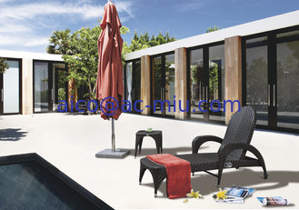 China hotel garden sun lounger rattan chaise lounge supplier