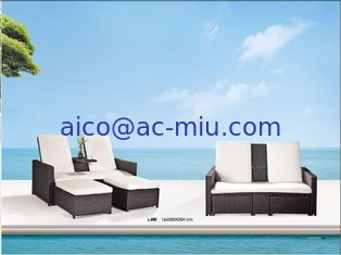 China hotel garden sun lounger rattan chaise lounge supplier