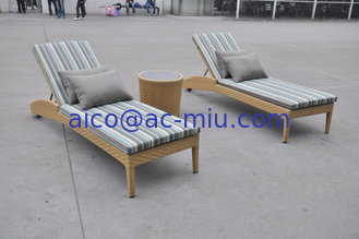 China hotel garden sun lounger rattan chaise lounge supplier