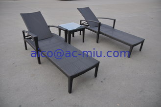 China hotel garden sun lounger rattan chaise lounge supplier