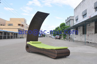 China hotel garden sun lounger rattan chaise lounge supplier