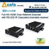 HD1000 / 1002 HDMI Extender over IP with CAT. 5e/6 cables and Full HD 1080p support