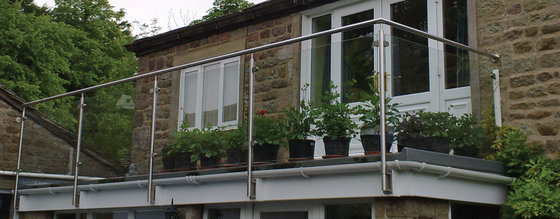 High end design Stainless Steel Glass Balustrade for Terrace Exterior Glass Railing