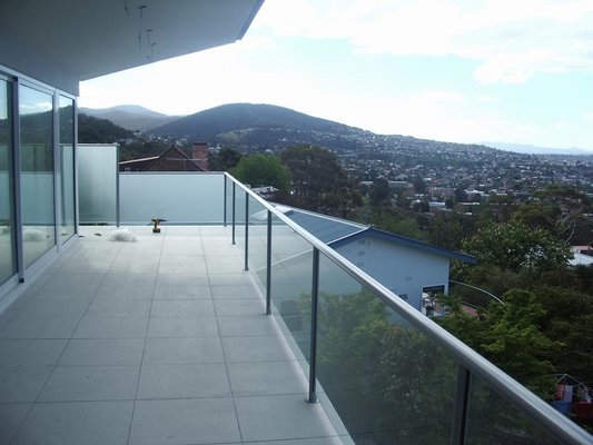 Foshan factory  tempered glass panel glass railing design for house veranda