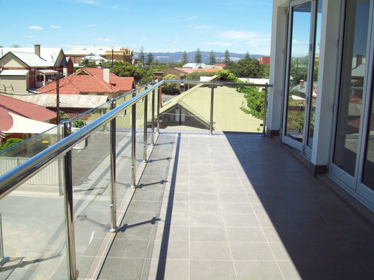 Foshan factory  tempered glass panel glass railing design for house veranda