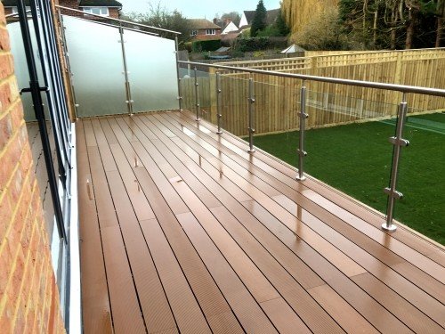 Stainless steel baluster glass balustrade for staircase or balcony top mount design