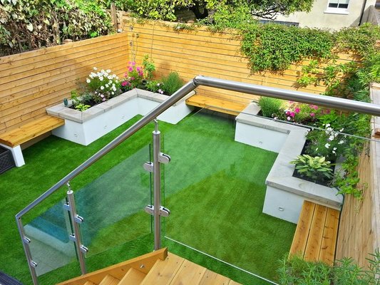 Stainless steel baluster glass balustrade for staircase or balcony top mount design
