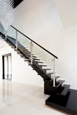 Stainless Steel Deck Glass Railing/ Balcony Glass Balustrade Interior Railing Design