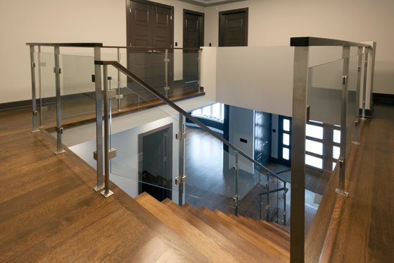 Stainless Steel Deck Glass Railing/ Balcony Glass Balustrade Interior Railing Design