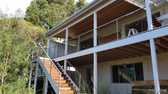 Building railing design 6 mm inox cable infill for wire cable balustrade