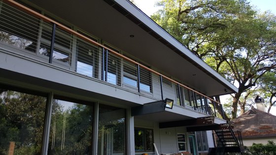 Building stainless steel balcony wire / cable railing for staircase design
