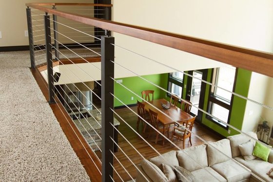 House interior deck railings stainless steel cable railing