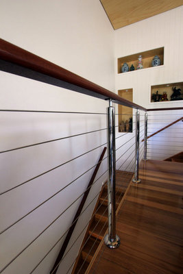 House interior deck railings stainless steel cable railing