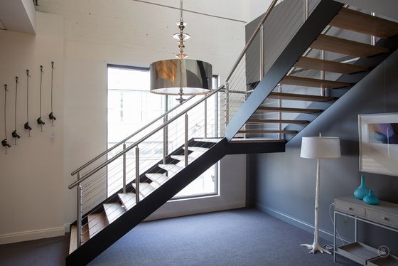 Interior railing design stainless steel cable railing for the stair wire railing