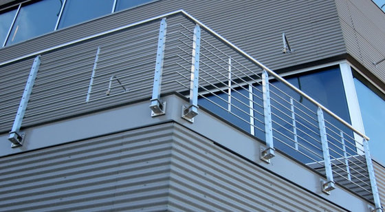 Stainless steel inox round 8mm rod railing for balcony/ stair exterior