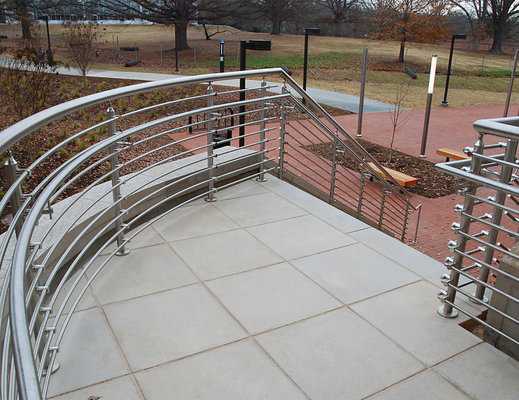 Stainless steel inox round 8mm rod railing for balcony/ stair exterior