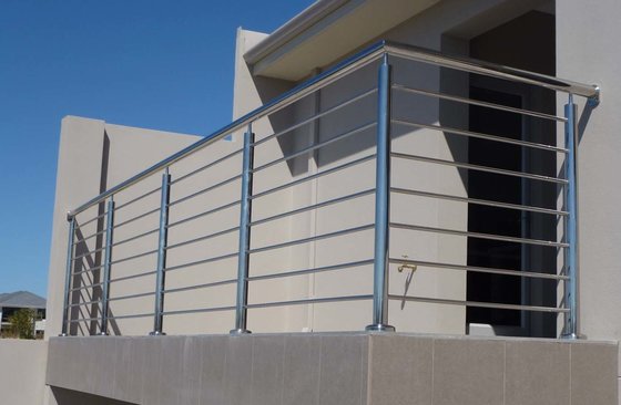 Exterior stainless steel railing kits with stainless steel rod fittings design