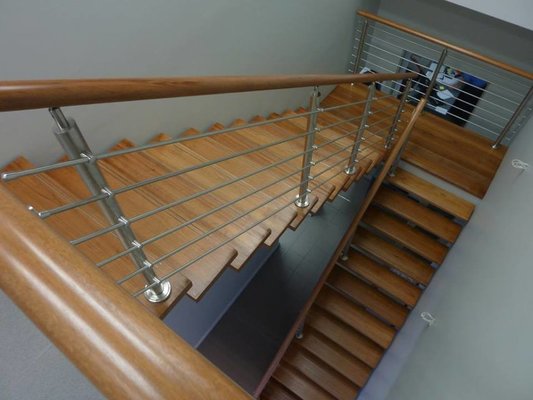 Stainless steel inox metal staircase railing design & stainless steel rod railing