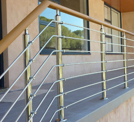 Exterior prefab railing stainless steel inox rod railing design for porch