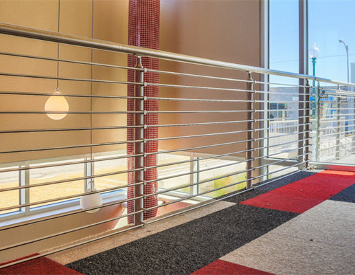 Exterior prefab railing stainless steel inox rod railing design for porch
