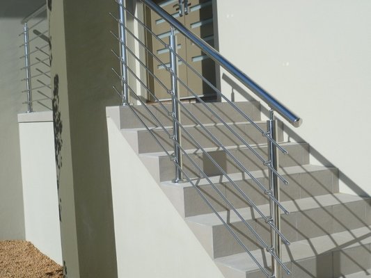 Interior Stainless Steel Wire Rod Railing for building Handrail design