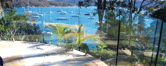 Exterior stainless steel spigot glass railing/ glass balustrade with free design