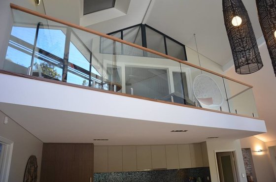 Popular design stainless steel spigot clear glass railing for balcony design