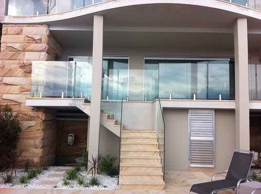 Stainless Steel Spigot Glass Railing / glass balustrade design