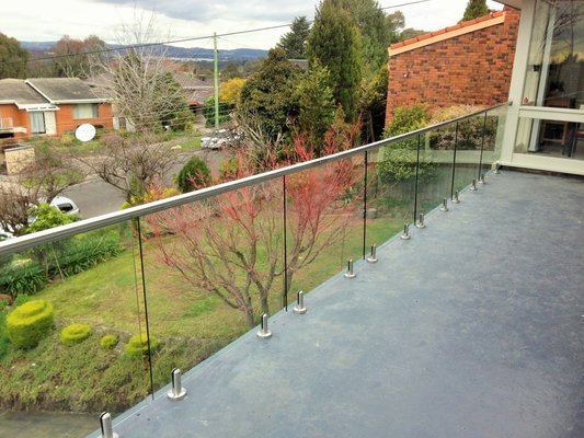 Stainless Steel Spigot Glass Railing / glass balustrade design