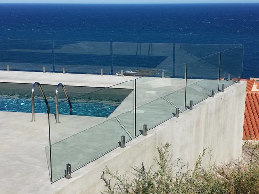 Stainless steel swimming pool spigot glass railing with SGCC & CE certificate