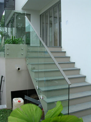 Exterior stainless steel standoff / patch fitting glass railing/ glass balustrade