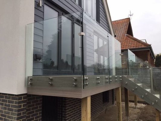 Side mount stainless steel patch fitting for glass panel balcony glass railing