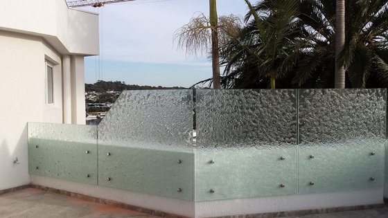 Inox stainless steel patch fitting / standoff glass railing for exterior use