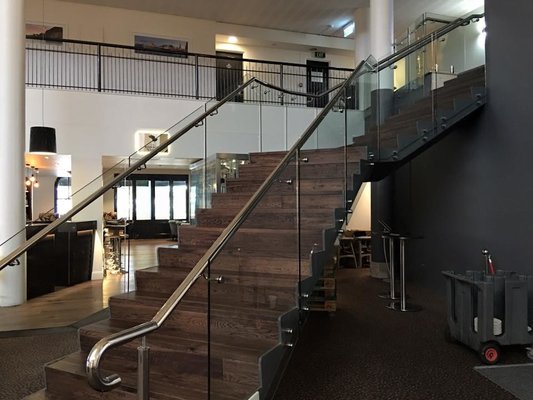 Adjustable 304 Stainless steel standoff for staircase glass railing