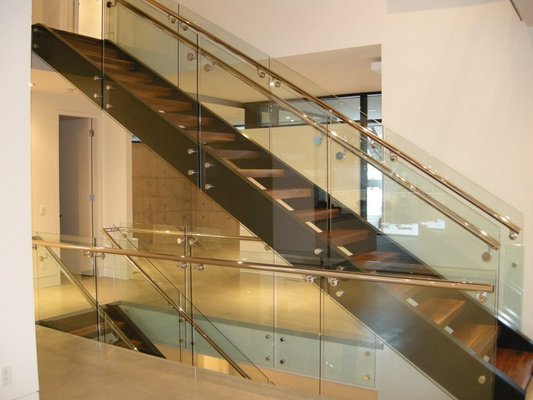 Adjustable 304 Stainless steel standoff for staircase glass railing