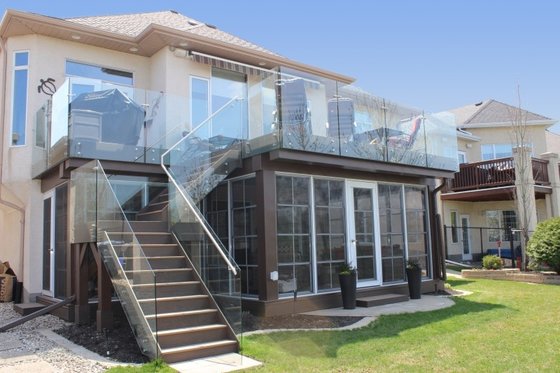 Adjustable 304 Stainless steel standoff for staircase glass railing