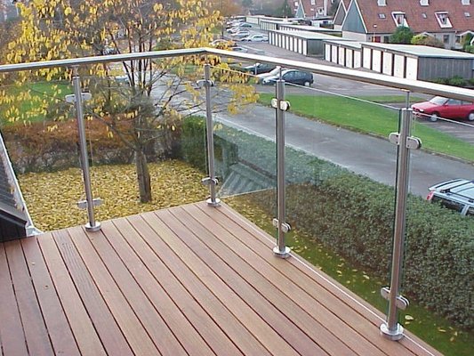 Stainless Steel Glass Railing/ Glass Balustrade for Veranda/ Terrace Design
