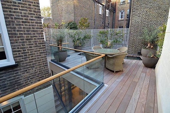 Terrace design aluminum u base channel glass railing/ glass balustrade