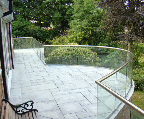 Aluminum u base channel glass railing/ u base shoe glass balustrade