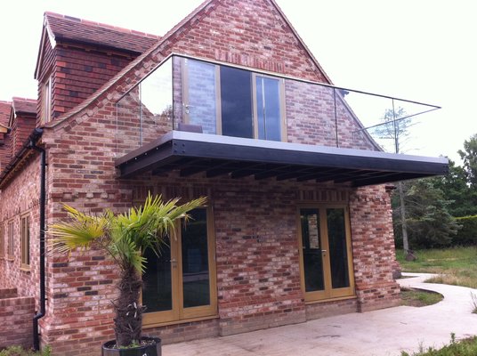 Aluminum u base channel glass railing/ u base shoe glass balustrade