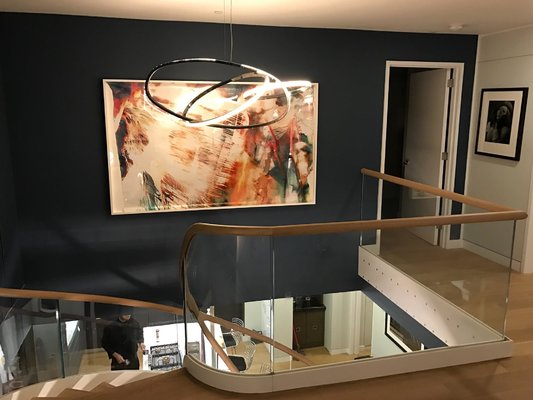 U base channel glass railing with laminated glass aluminum channel