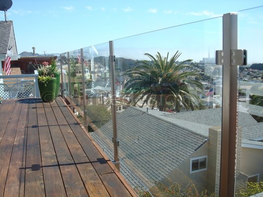 Terrace Glass Railing/ Glass Balustrade with Stainless Steel Post